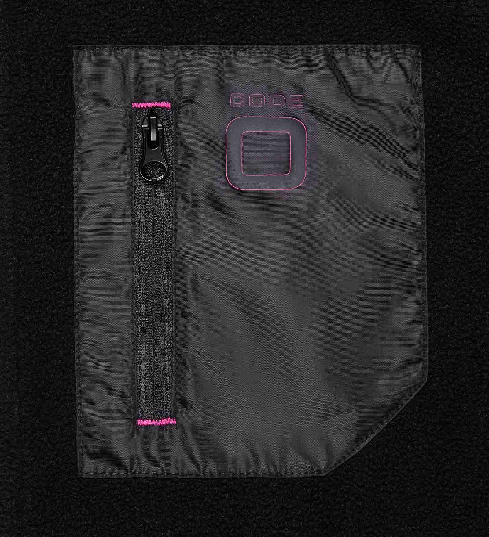 CODE-ZERO Fleece Jacket Women Crewline Black S | CODE-ZERO